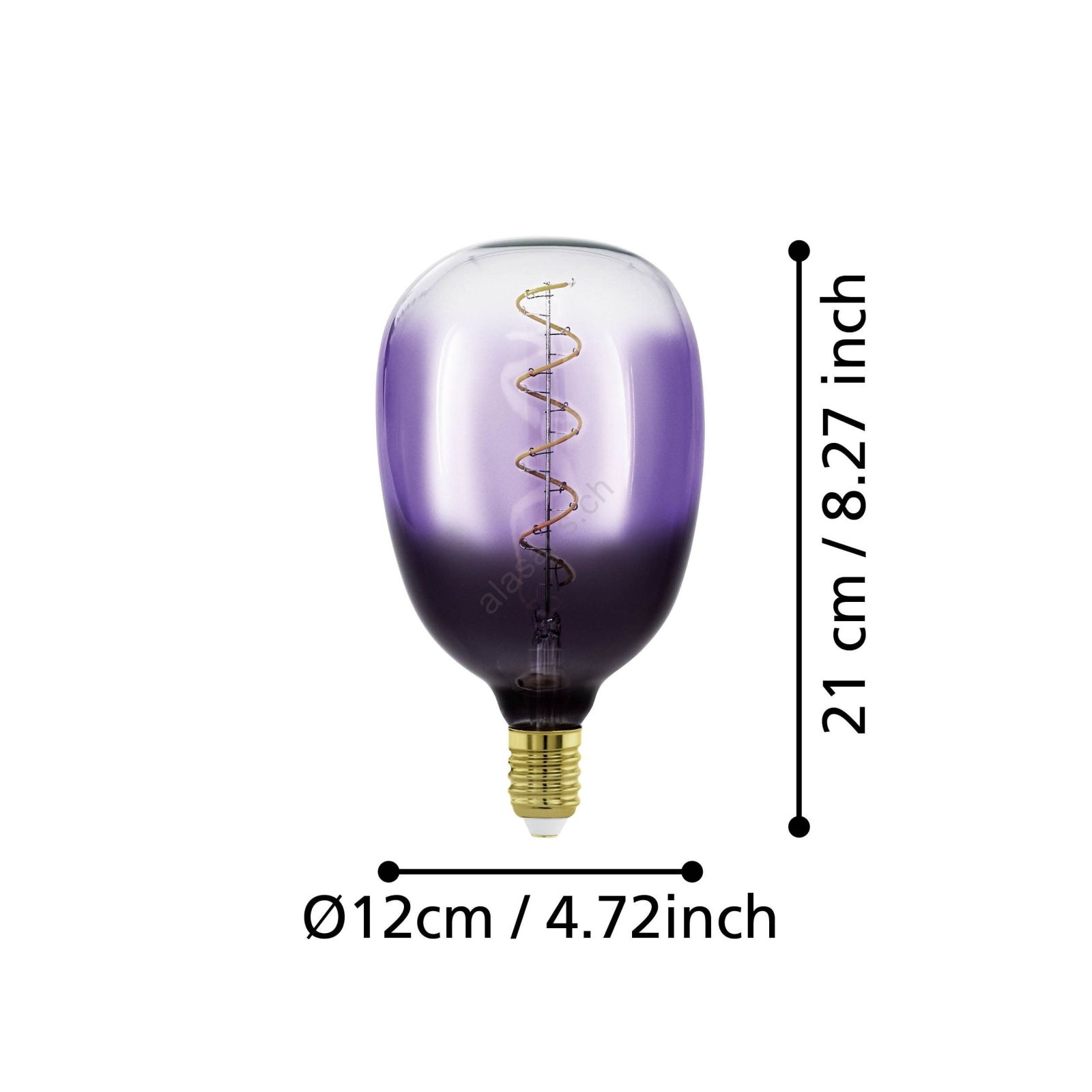 Ampoule LED dimmable VINTAGE T120 E27/4W/230V 1800K violette - Eglo ...