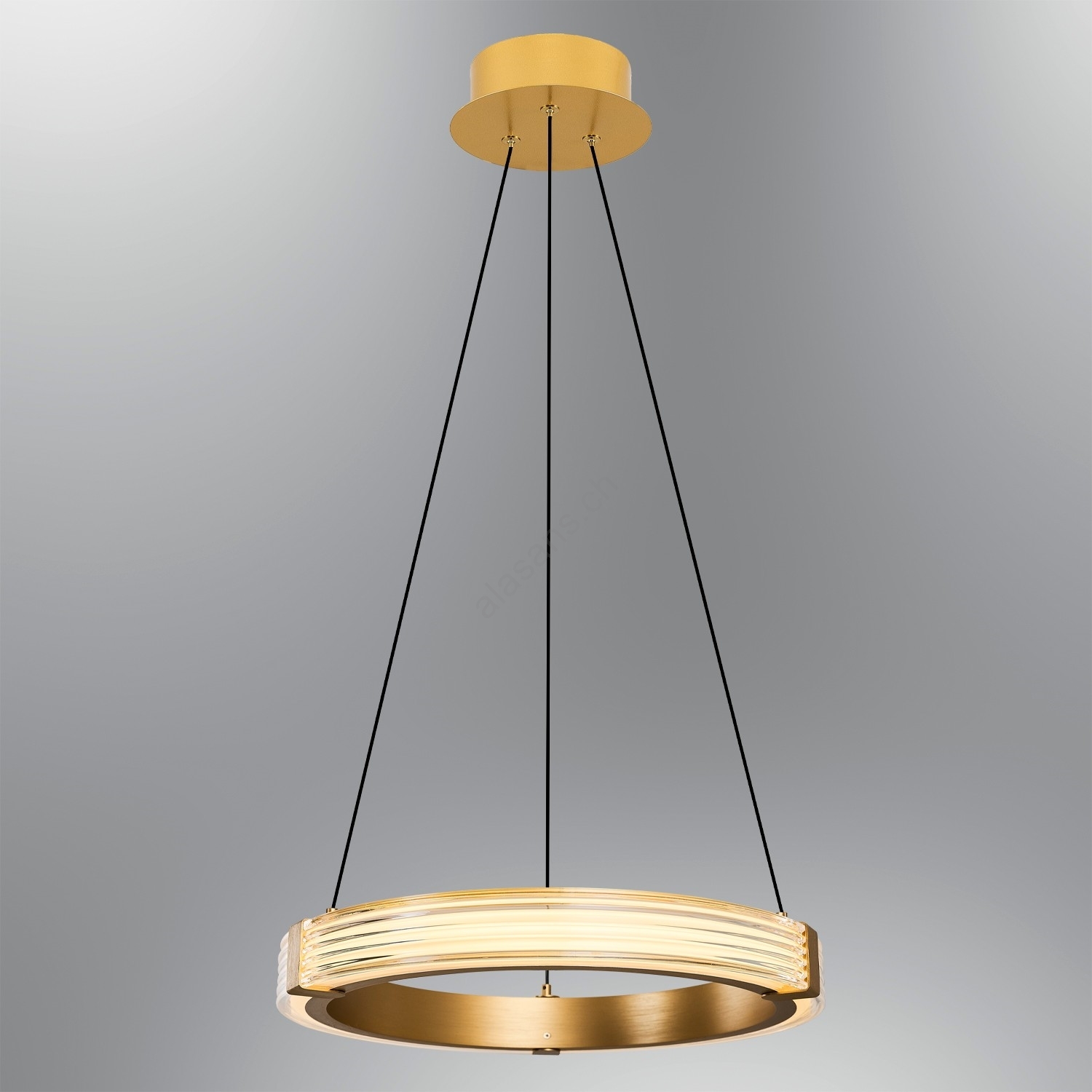 Lustre LED suspendu sur câble JESI LED/22W/230V 3000K Ø 40 cm doré ...