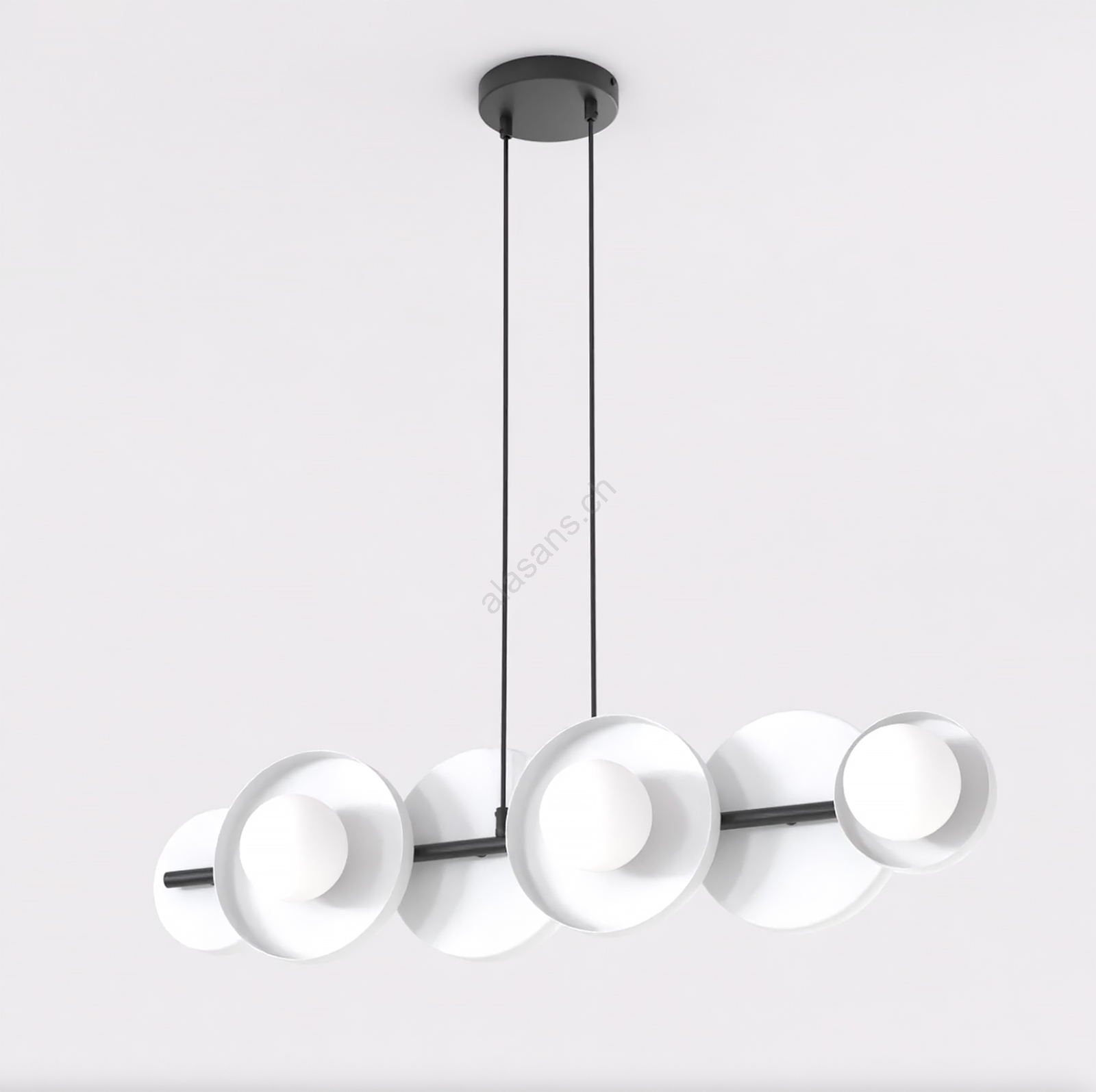 Lustre sur câble MODÈLE 6xG9/8W/230V blanc | Alasans