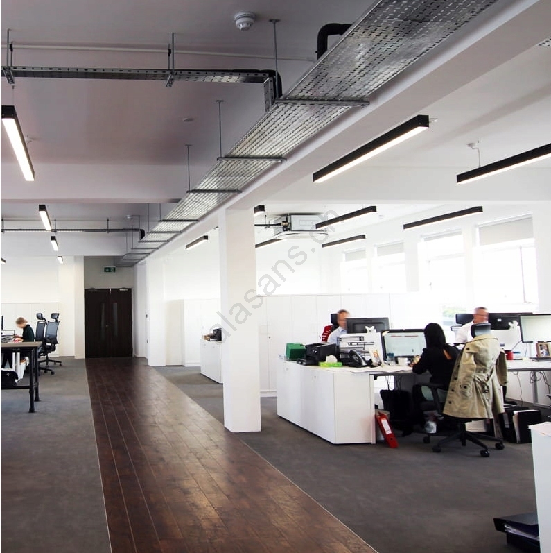 Suspension sur câble LED/44W/230V 3000K 120 cm noire | Alasans