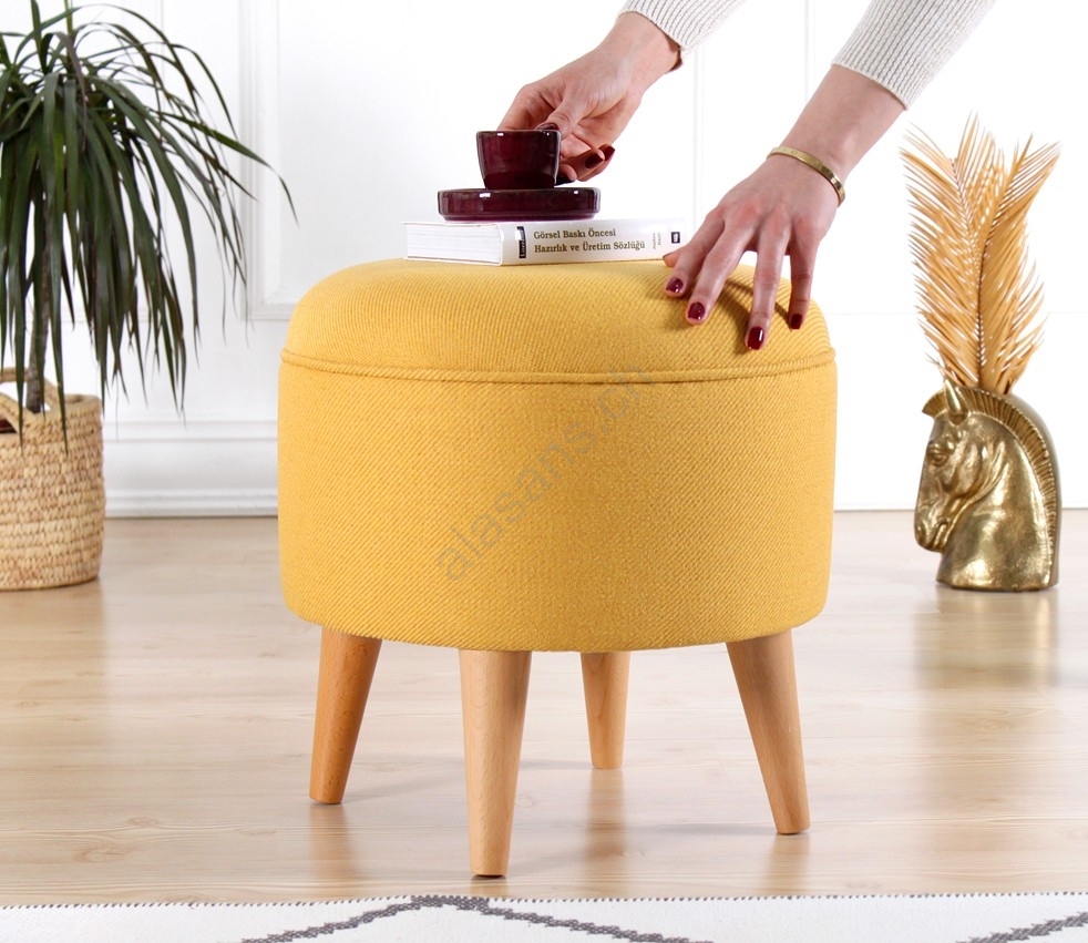 Tabouret PIXI Ø 40 cm jaune | Alasans